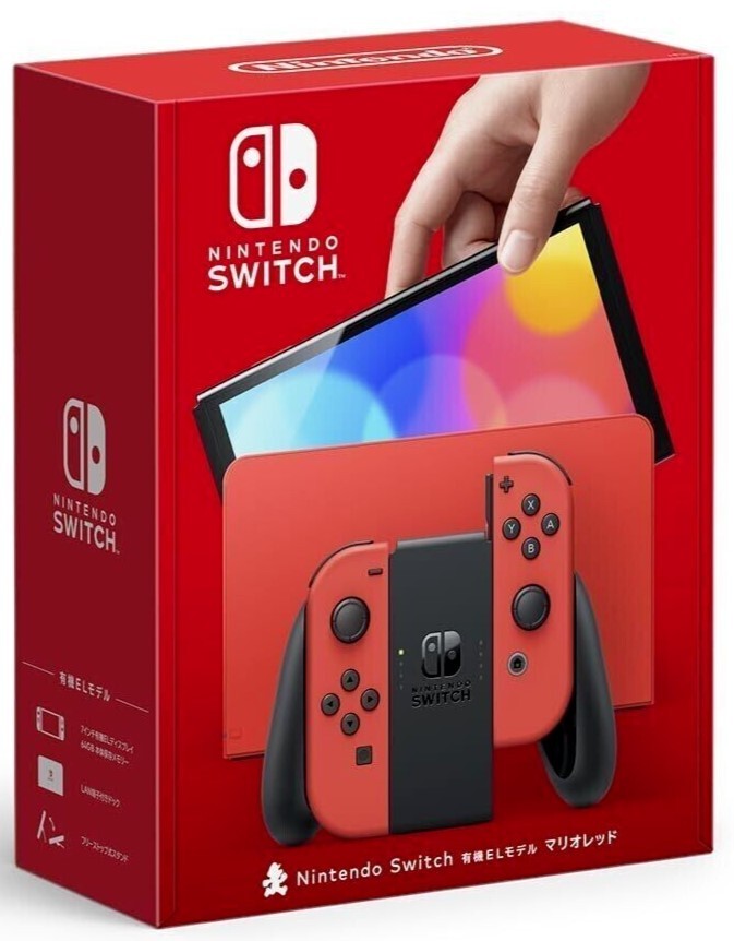 ⭐ NEW Nintendo Switch OLED Mario Console 🍄 64GB + Screen Protector ...