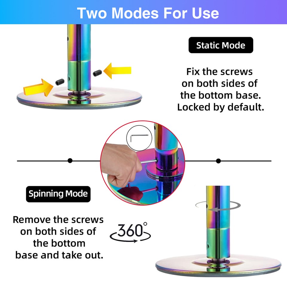 Pole Dance Pole for Home 45mm Spin Static Dancing Pole Professional ...