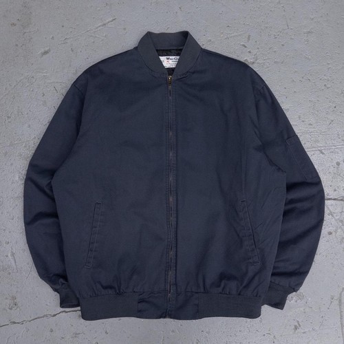 WearGaurd Aramark Blue Workwear Full Zip Quilted Lined Bomber Jacket ...