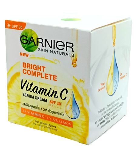 Vitamin C Serum Cream Garnier Bright Complete SPF 30 PA+++ 50ml Pure ...