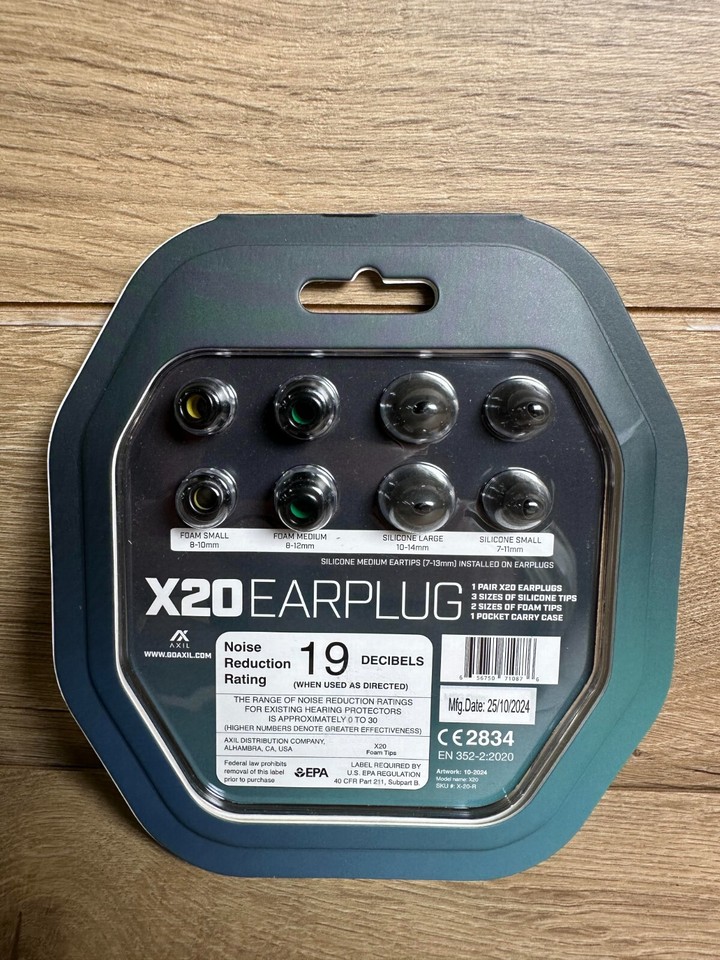 AXIL X20 Red Earplugs for Comfortable Hearing Protection w/Silicon and ...