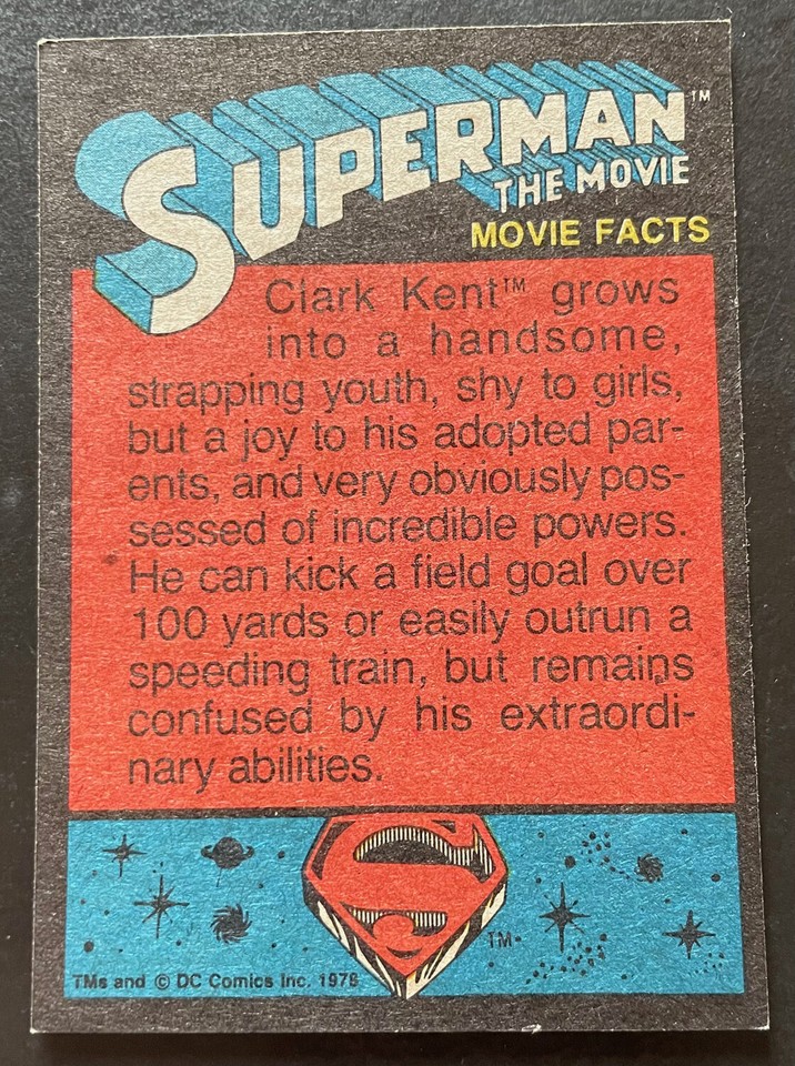 1978 TOPPS SUPERMAN The Movie Trading Card Singles YOU CHOOSE | eBay