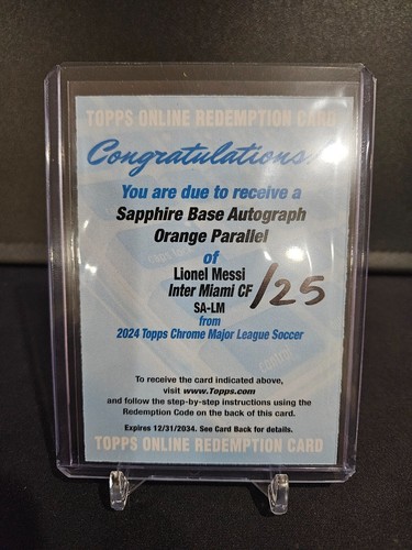 2024 Topps MLS Chrome Sapphire Edition Lionel Messi Autograph ...