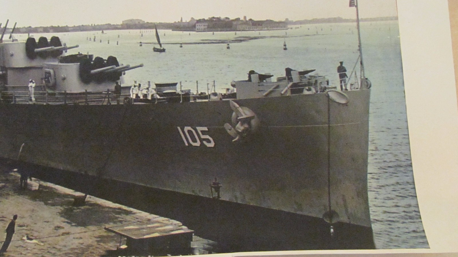 VINTAGE NAVY GUNBOAT/LIGHT CRUISER USS DAYTON (CL-105) PICTURE - ORIGIN ...