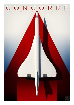 CONCORDE AIR FRANCE - AFFICHE POSTER | eBay