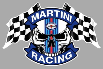 MARTINI RACING Skull - Flags Sticker vinyle laminé | eBay