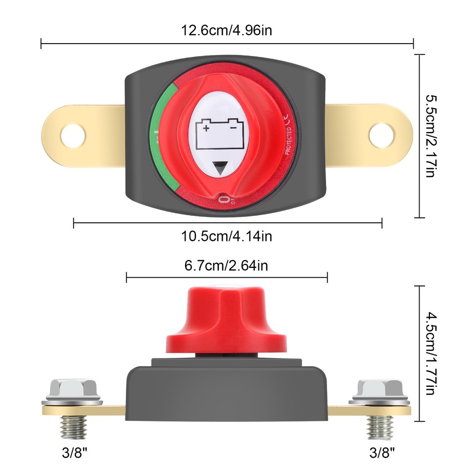 12-48V Battery Disconnect Switch Master Power Cut-Off Switch Isolator ...