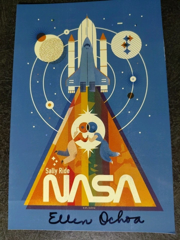 ELLEN OCHOA 2 Hand Signed Autograph 4X5 & 4X4 PHOTO S- FEMALE NASA ...