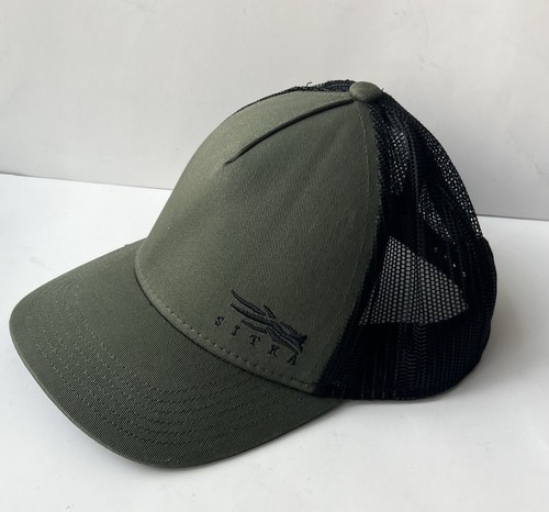 Sitka Hat Cap Adult One Size Green Black Mesh Trucker Snapback Mens | eBay