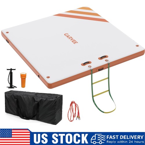 10x10FT Inflatable Floating Dock, Inflatable Dock Water Platform Mat ...