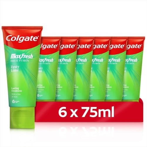 Colgate Max Fresh Fruit Fusion Lime Toothpaste 75ml x 6 | eBay UK