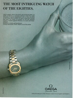 Omega Orologio Seamaster Titane Pubblicità 1 Pagina 1983 | eBay