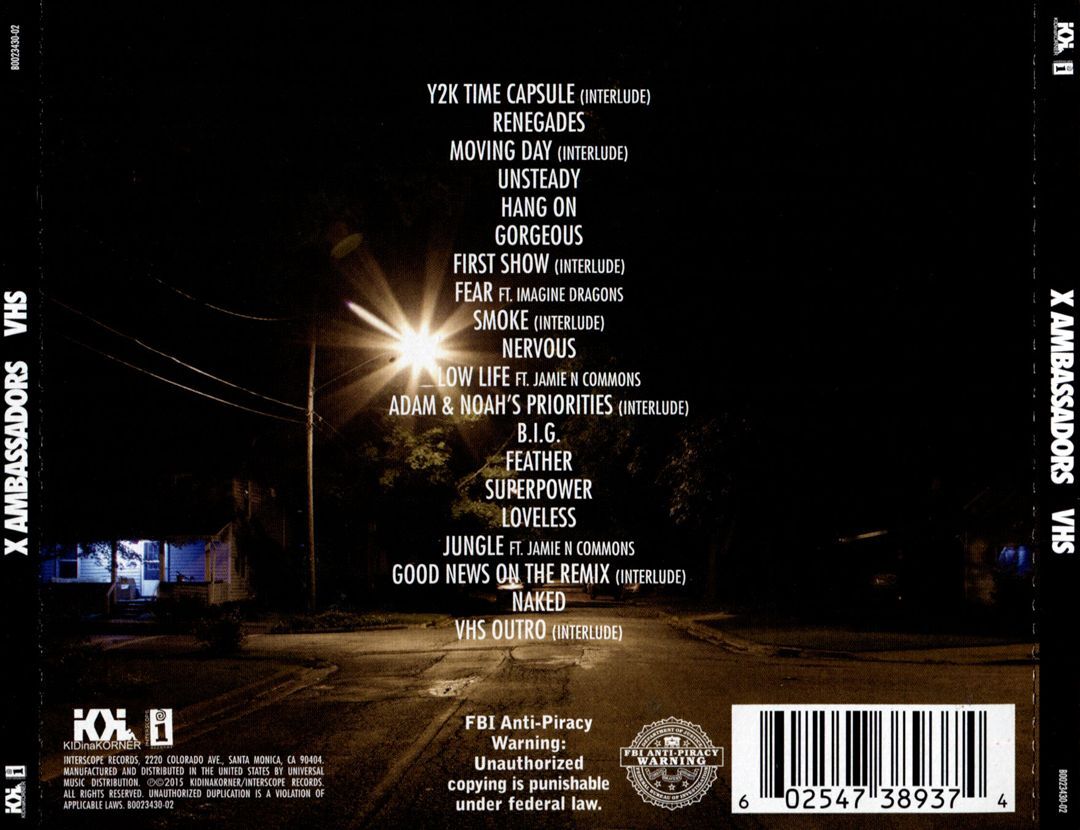 X AMBASSADORS VHS NEW CD 602547389374 | eBay