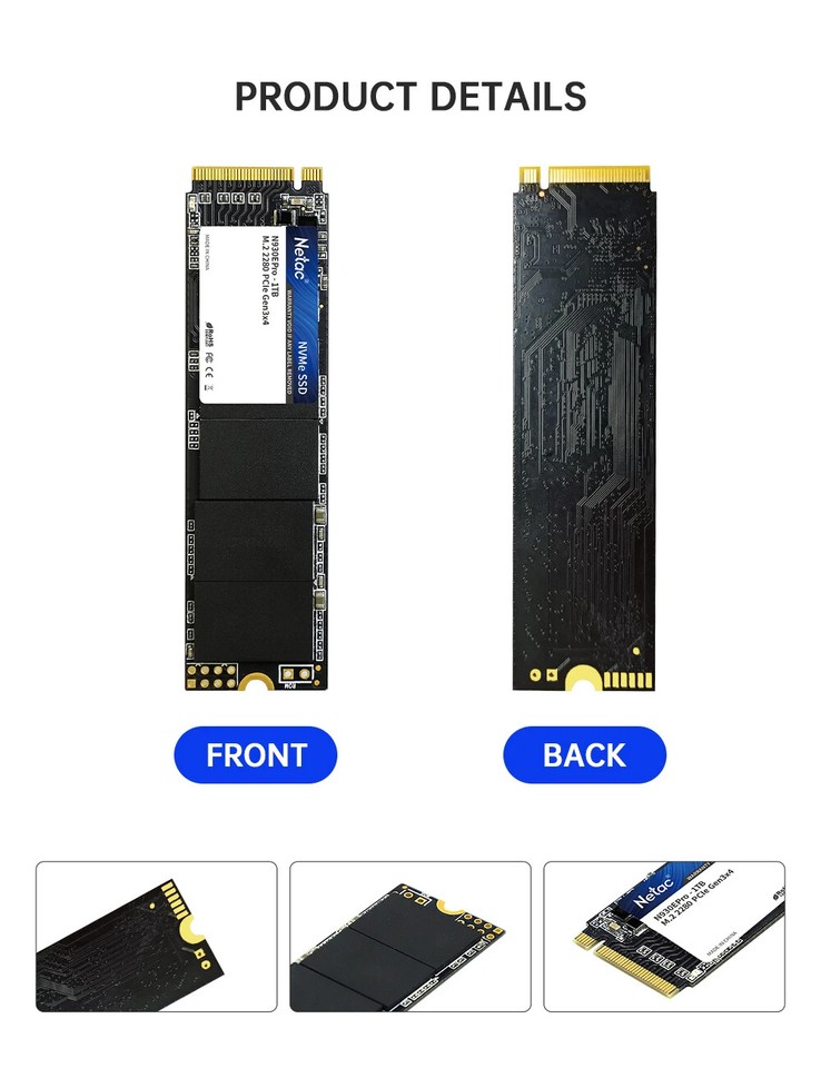 M.2 SSD 512GB PCIe NVME SSD 1TB Solid State Drive Internal Hard Disk ...
