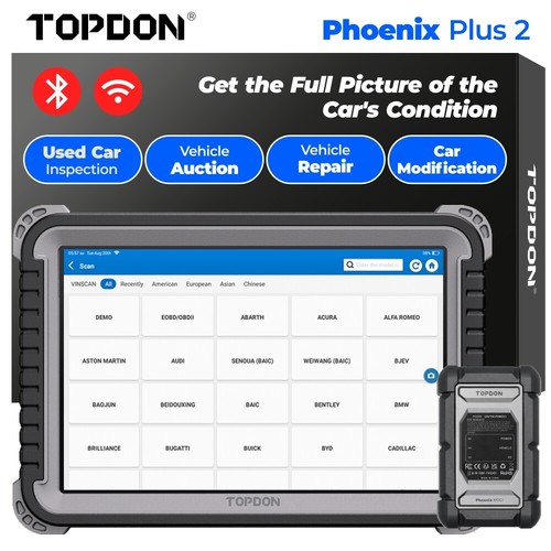 2025 TOPDON Phoenix Plus 2 ECU Coding Tool Full System Diagnostic ...