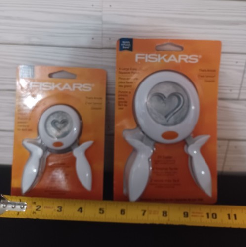 Fiskars Easy Squeeze Punches That's Amore X-Large Medium Set of 2 New ...