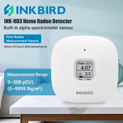 Smart Home Radon Detector Gas Meter Long/Short-term Monitoring Radon ...