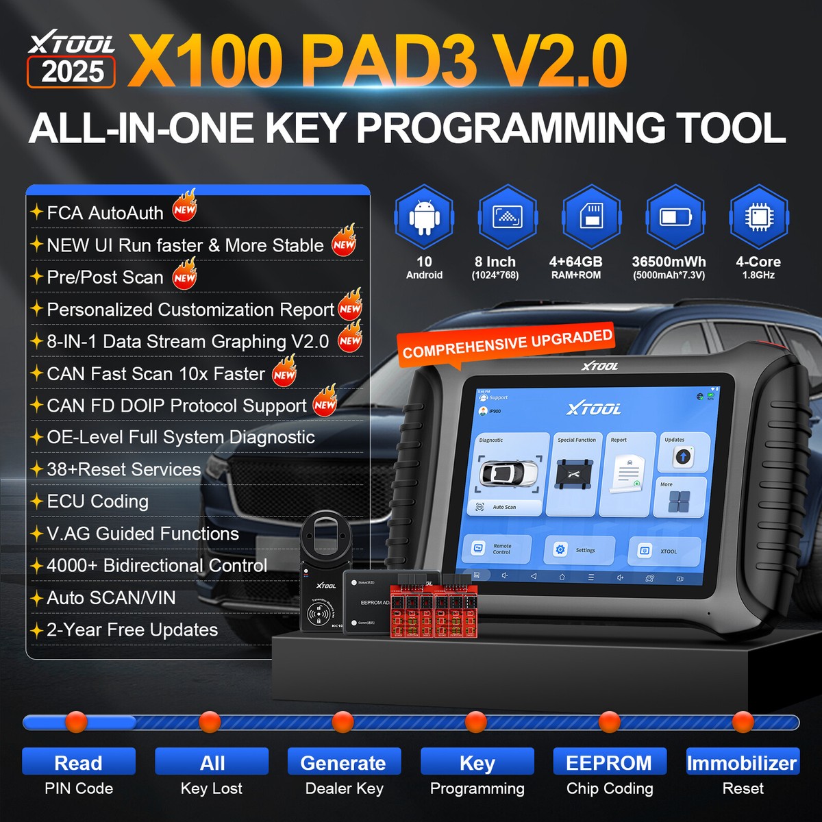 Xtool X100 Pad3 X100 Pad Elite Professional Tablet Key XTOOL X100 PADS