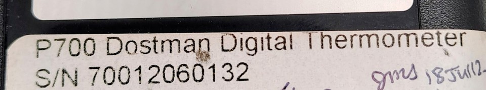P700 DOSTMANN DIGITAL THERMOMETER INSTRUMENT / WITHOUT PROBES | eBay