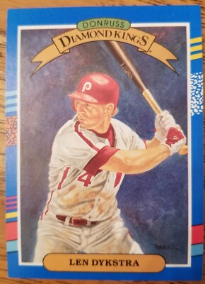 Len Dykstra Philadelphia Phillies 1990 Donruss Diamond Kings Baseball ...