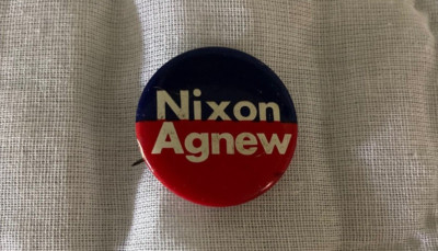 VINTAGE 1972 Nixon Agnew Presidential Election Pinback Round Campaign ...