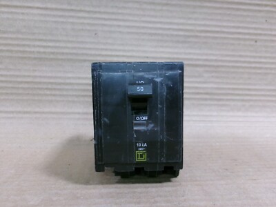 Square D QO QO350 3 Pole 50 Amp 240V Yellow Push In Circuit Breaker ...