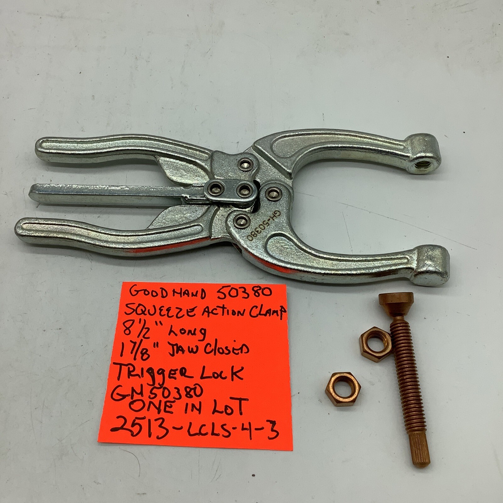 Good Hand Squeeze Clamp, GH 50380, 8 1/2”, (One In Lot)2513- LCLS-4-3 ...