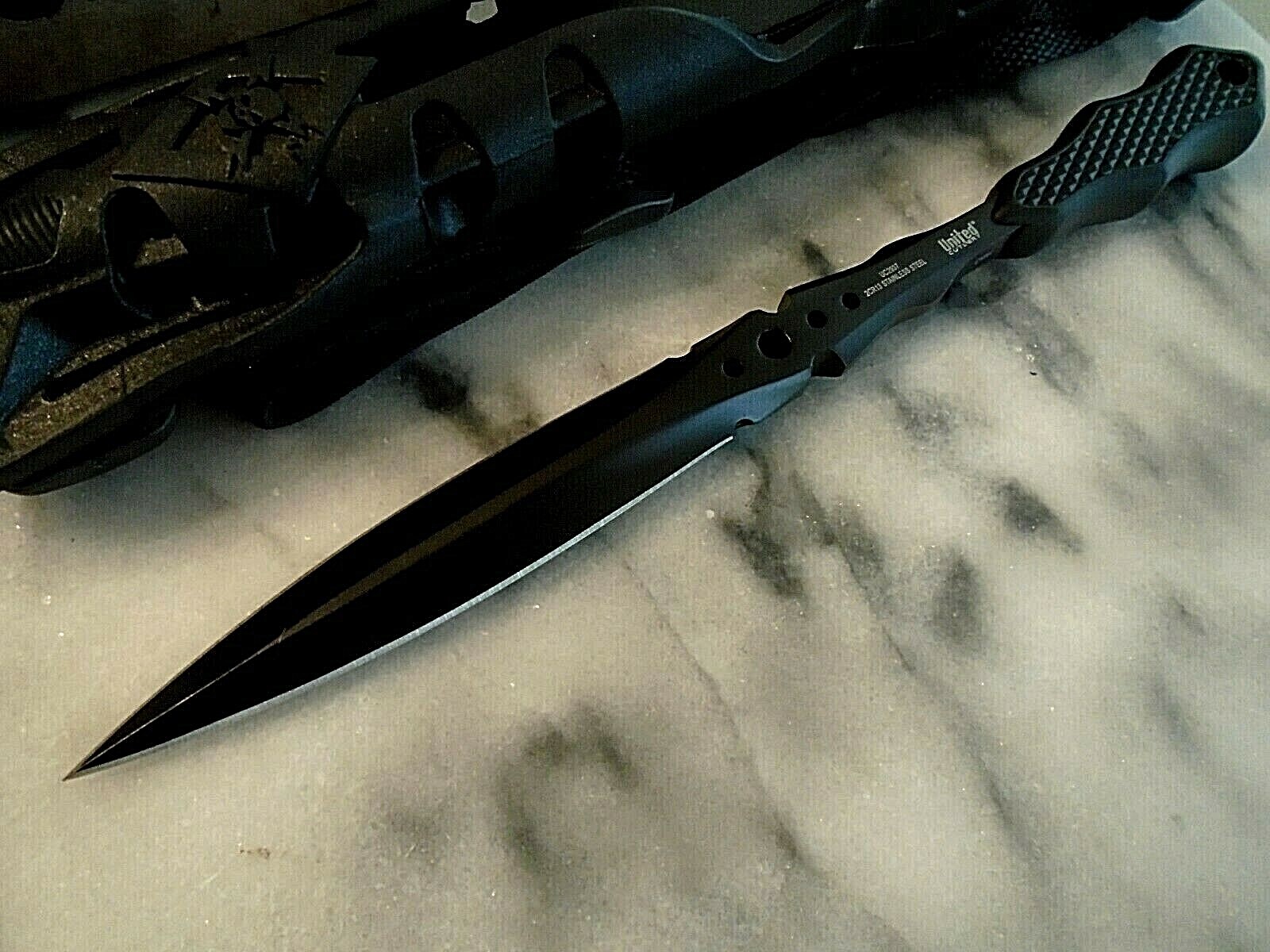 M48 Urban Stinger Black Dagger Dual Edge Knife Spike Full Tang UC2937 8 ...