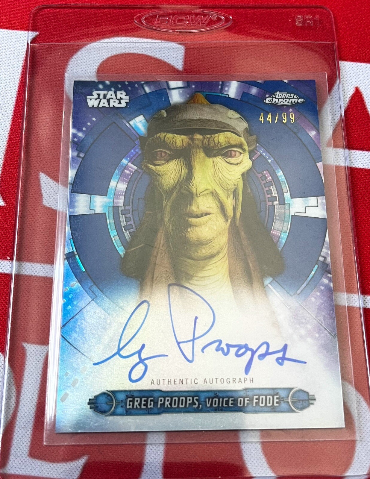 Topps Star Wars Chrome Legacy Auto - Blue #/99 - Greg Proops as Voice ...