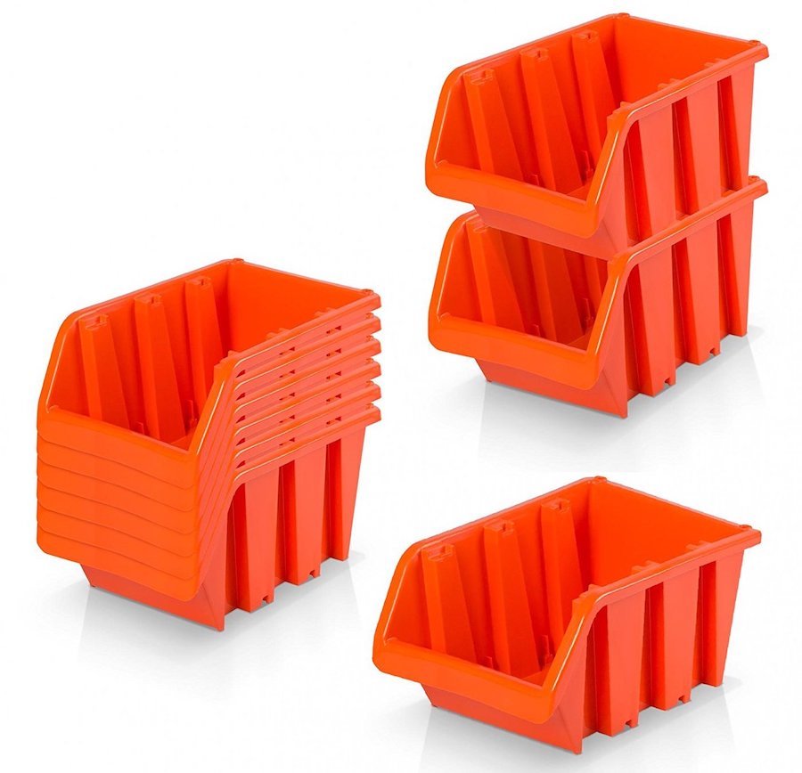SET 100 PCS PLASTIC STORAGE BINS BOXES 60 x 115 x 80 mm (2,4 x 4,5 x 3 ...