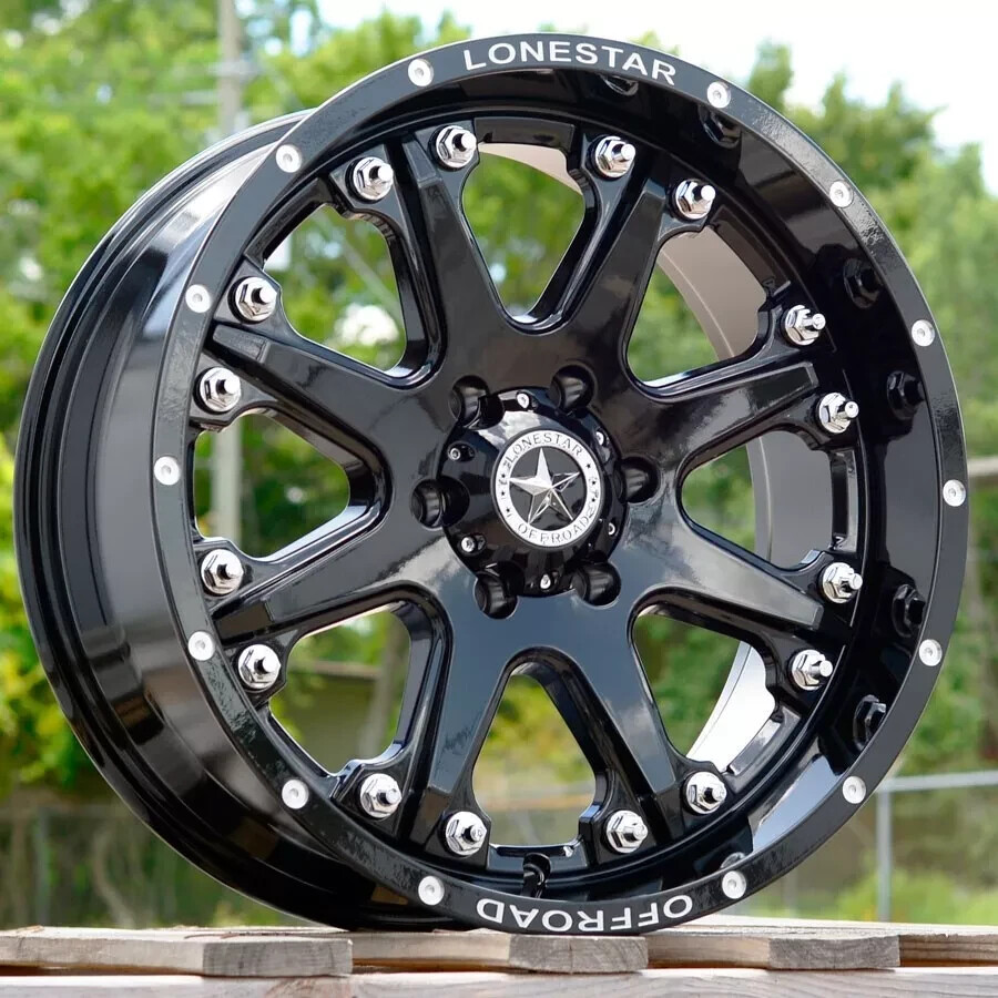 20X10 GLOSS BLACK WHEELS RIM W/ 33125020 Tires FORD F150 F-150 6X135 | eBay