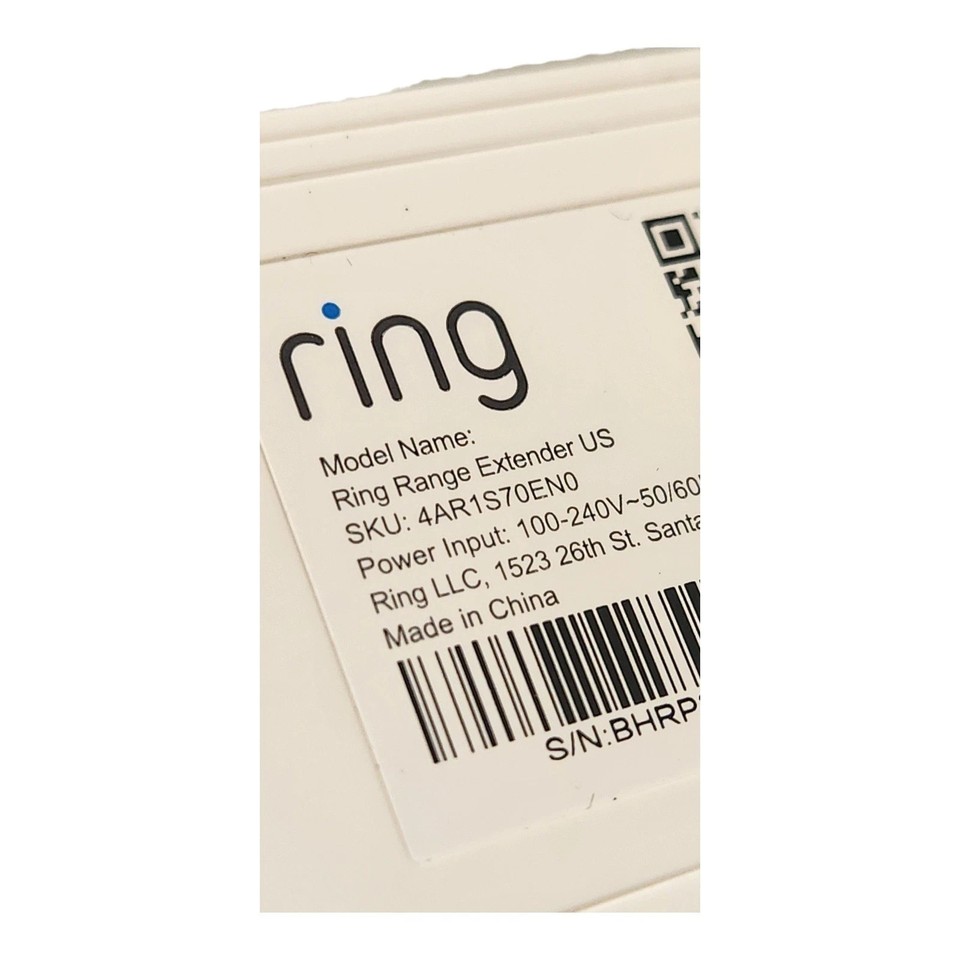 Ring Alarm Range Extender 1st Gen ZWave Repeater 4AR1S70EN0 | eBay