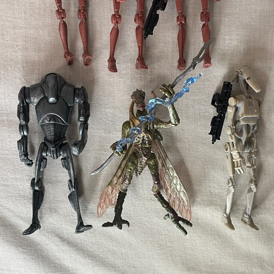 Star Wars Figure Battle Of Geonosis Arena Lot Super Droids Geonosian ...