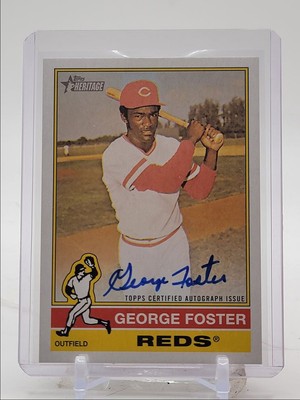 GEORGE FOSTER 2025 TOPPS HERITAGE REAL ONE AUTOGRAPH REDS AUTO Q1887 | eBay
