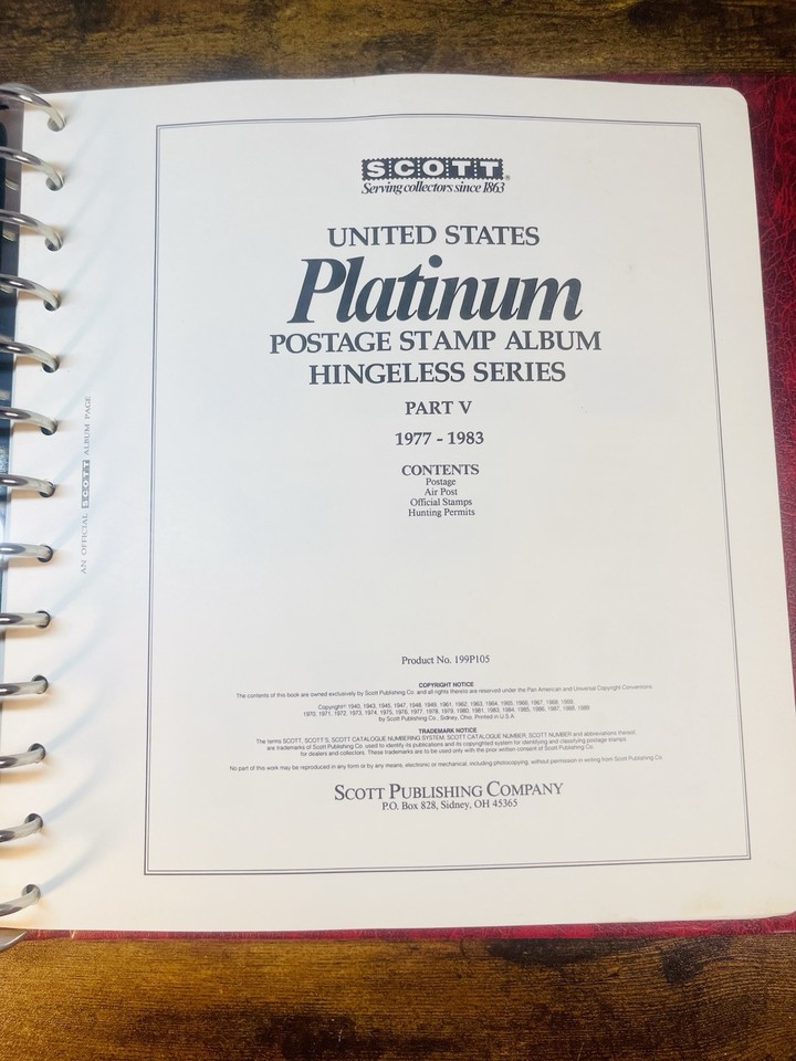 US Stamp Scott Platinum Series Part V - 1977-1983 - 38 Pages & 500 ...