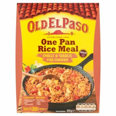 Old El Paso Chili & Garlic One Pan Rice Kit - 355g | eBay