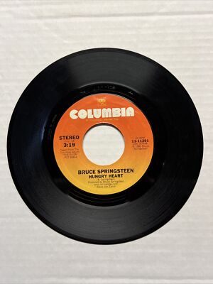 45 rpm Vintage 7” Vinyl Single Hit Record Bruce Springsteen Hungry ...