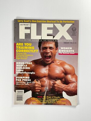 Vintage Flex Magazine | February 1984 | Larry Scott Article Inside | eBay