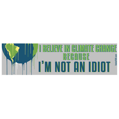I Believe in Climate Change Bumper Sticker - [11'' x 3''] | eBay