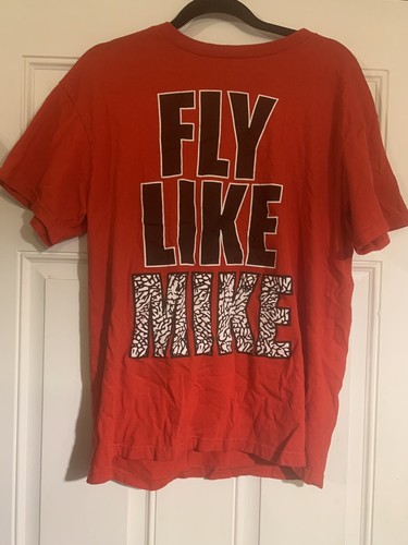 Fly Like Mike Men’s Large Red T-Shirt, 2 Monkeys Brand, Michael Jordan ...