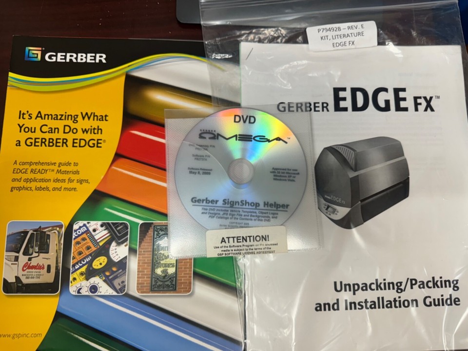 Gerber Edge FX Thermal Printer Model: GSPFTP3 100-240 VAC 10-6 AMPS 47/ ...