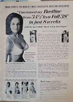 1972 Mark Eden Increase Bust Developer Woman Big Bust Vintage Ad | eBay