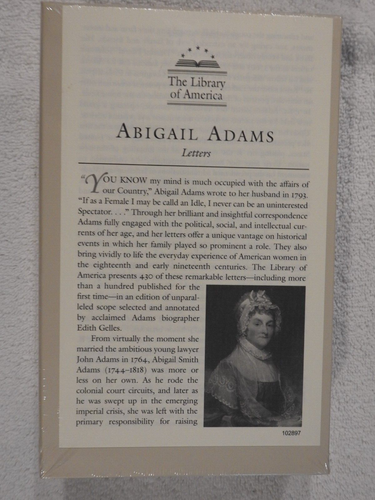 Abigail Adams "Letters" NEW LOA IN SLIPCASE AND SHRINK WRAP! | eBay