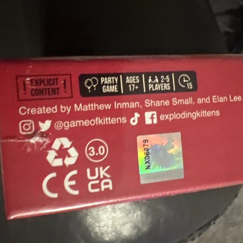 UK Exploding Kittens Card Game NSFW Edition Party Board Game | eBay UK