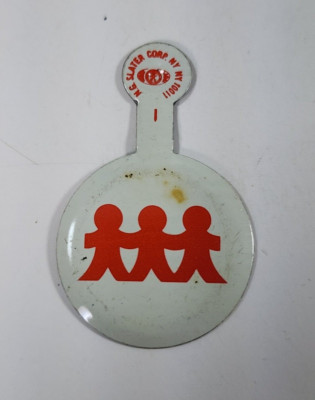 Vintage Metal United Way Fold Over Pin Button Badge 1" Slater Corp | eBay