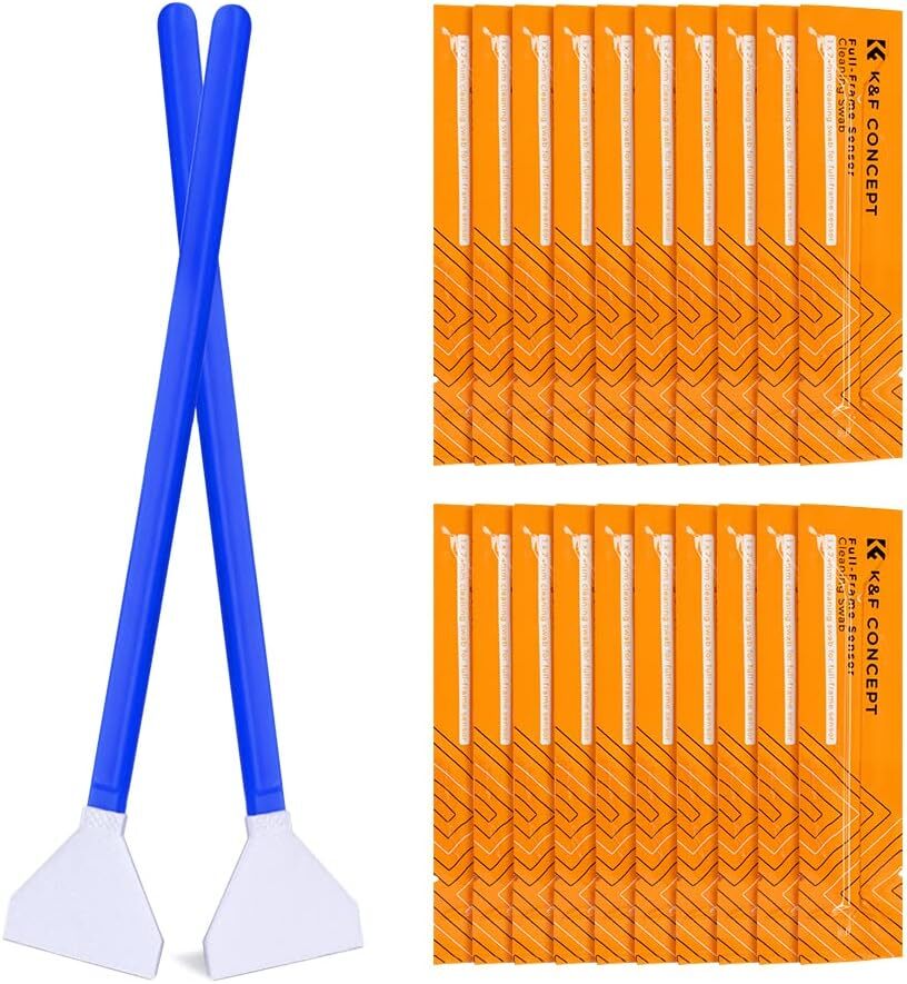 K&F Concept Full-Frame Sensors Cleaning Kit 20 Pack 24mmx20mm for ...