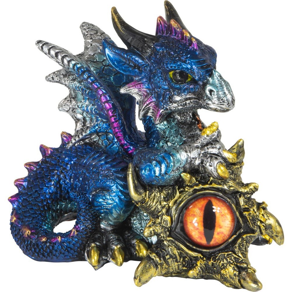 4.25 Inch Baby Dragon Figurines w/Dragon Eye - Blue | eBay