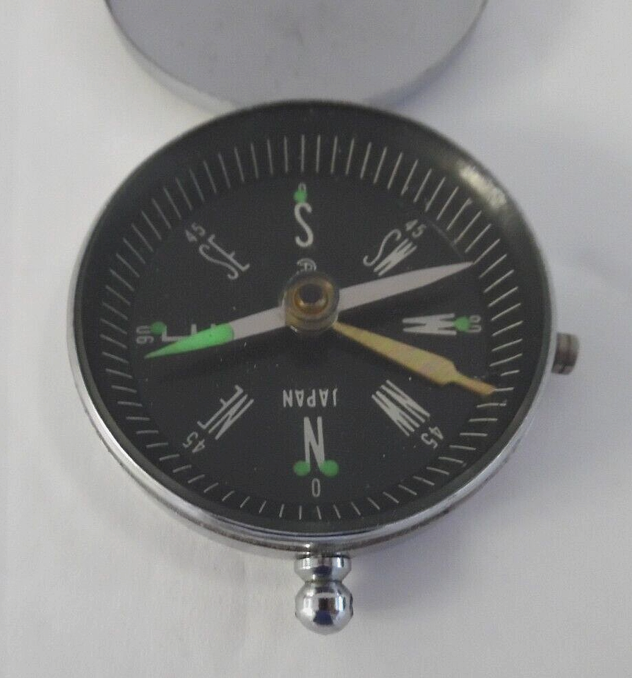 Vintage 1950's Chrome Locking Pocket Compass Made in Japan | eBay