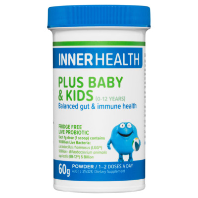 Inner Health Plus Baby & Kids 60g Powder Fridge Free Live Probiotic Gut ...