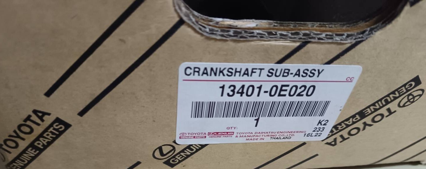 13401-0E020 CRANKSHAFT WITH BEARINGTS TOYOTA 1GD-FTV FOR HILUX FORTUNER ...